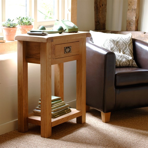 Lyon Oak Telephone Table (L414) with Free Delivery | The Cotswold Company